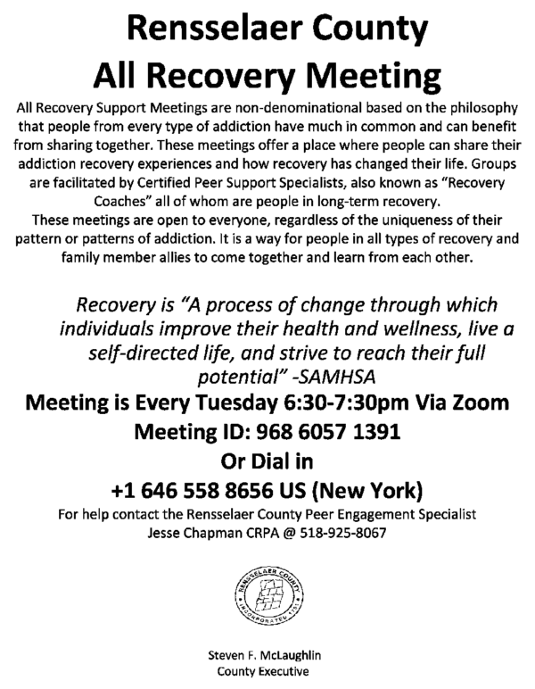 Rensselaer County All Recovery Meetings – Nassau Community Connections